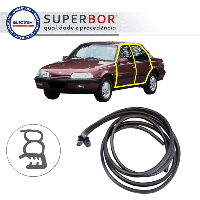 Borracha Porta Sem Aba Saveiro G1 87/96 - Carblue