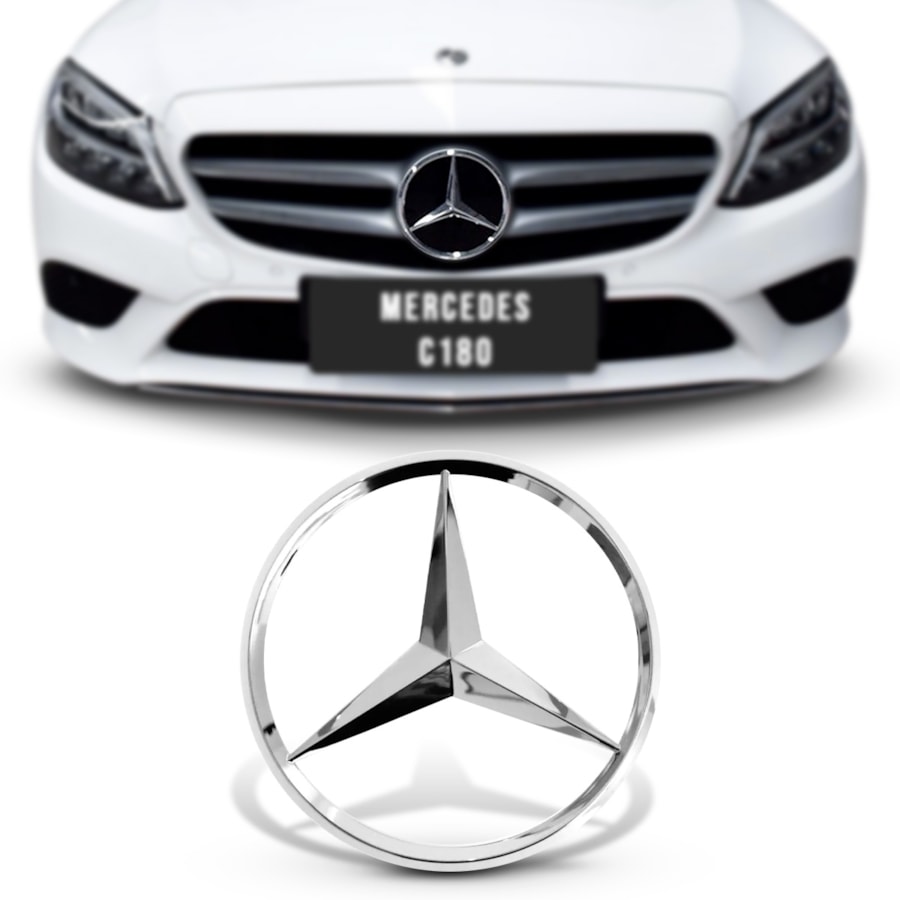Emblema Grade Logo Cromado Mercedes C180 2019