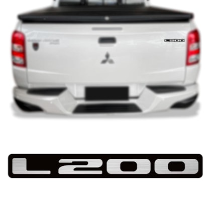 Emblema L200 Fundo Preto L200 Outdoor Gls 4x4 2007/2012 - Carblue