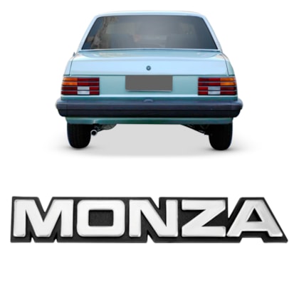 Emblema Monza Cinza Fundo Preto Monza 82/90 - Carblue
