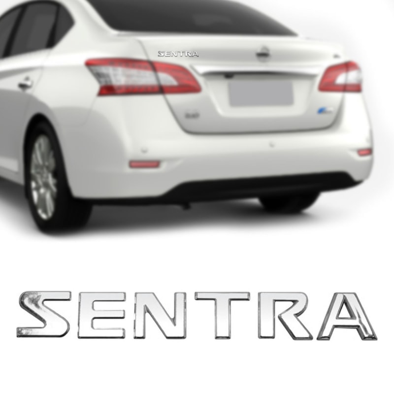 Emblema Sentra Adesivo Cromado Sentra 2009/2013 - Carblue