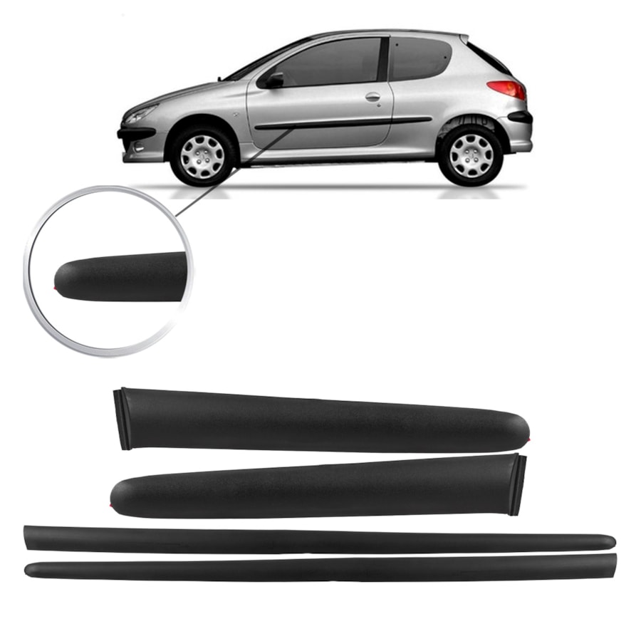 Friso Lateral Peugeot 206 2 Portas 2000/2008