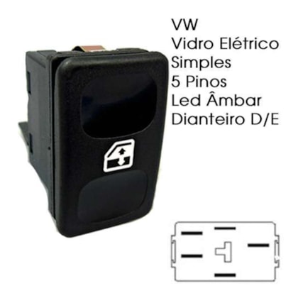 Interruptor Vidro Led Âmbar Saveiro G1 80/94 - Carblue