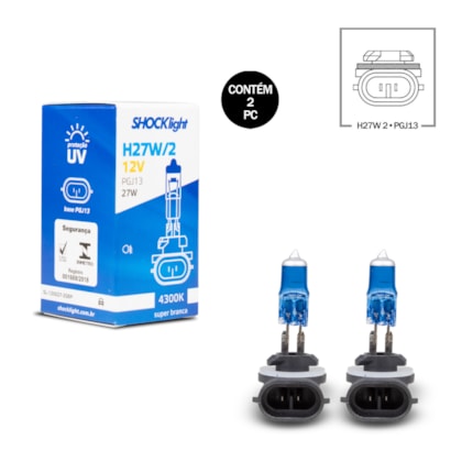 Lâmpada Farol H27w/2 27w 12v Super Branca Universal - Carblue