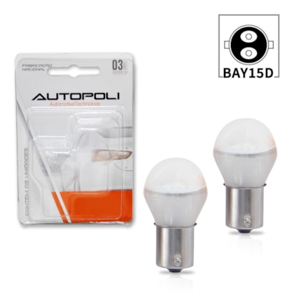 Lâmpada Led 2 Polo 12v 1034 Branca Universal - Carblue