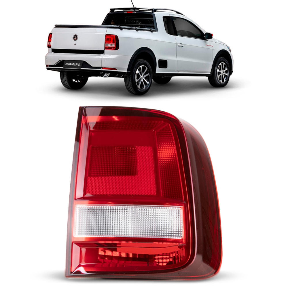 Lanterna Traseira Borda Escura Saveiro G8 2020/2023