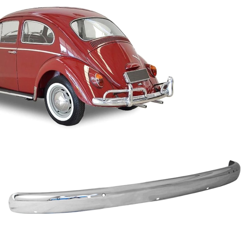 Parachoque Traseiro Lâmina Cromado Fusca 1300 67/70 - Carblue