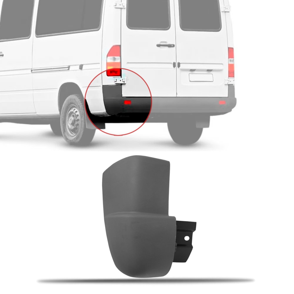 Ponteira Parachoque Traseiro Cinza Sprinter 97/2011